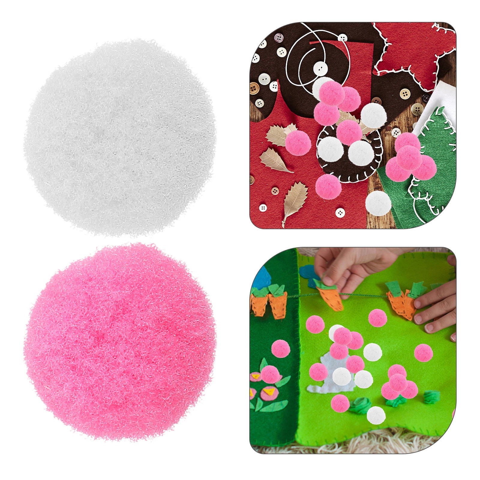 IDEANATEGRATE 200Pcs Colorful Fluffy Balls for Kids Diy Material Bag ...