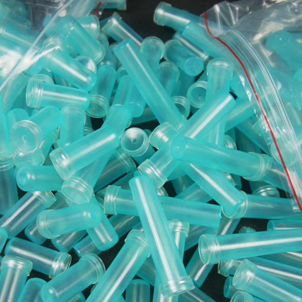 IDEANATEGRATE 200Pcs Sky Blue Floral Water Tubes with Caps for Florist ...
