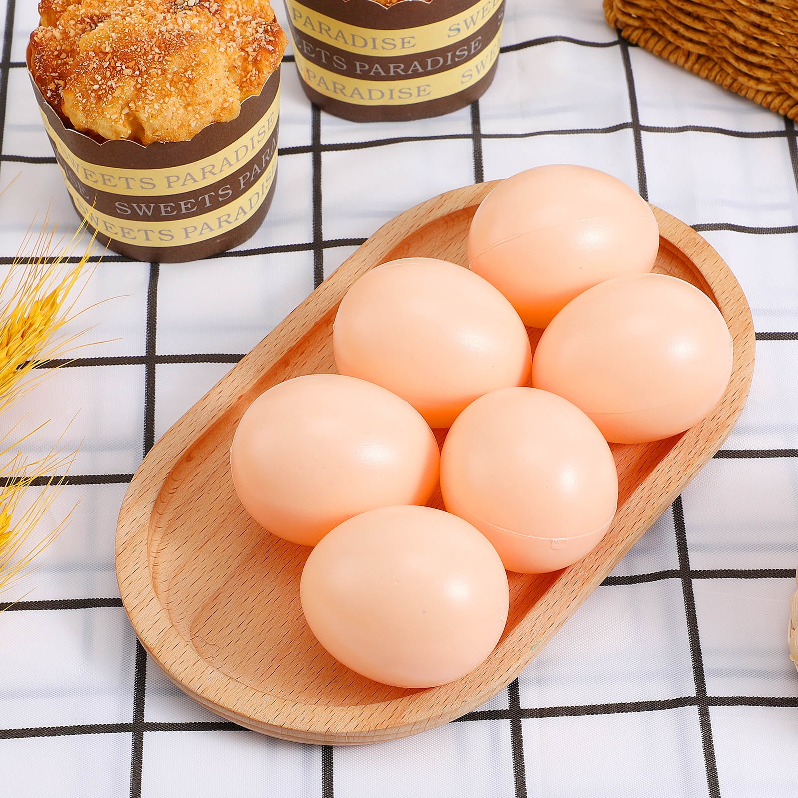 IDEANATEGRATE 20Pcs Plastic Artificial Eggs for Easter and Painting ...
