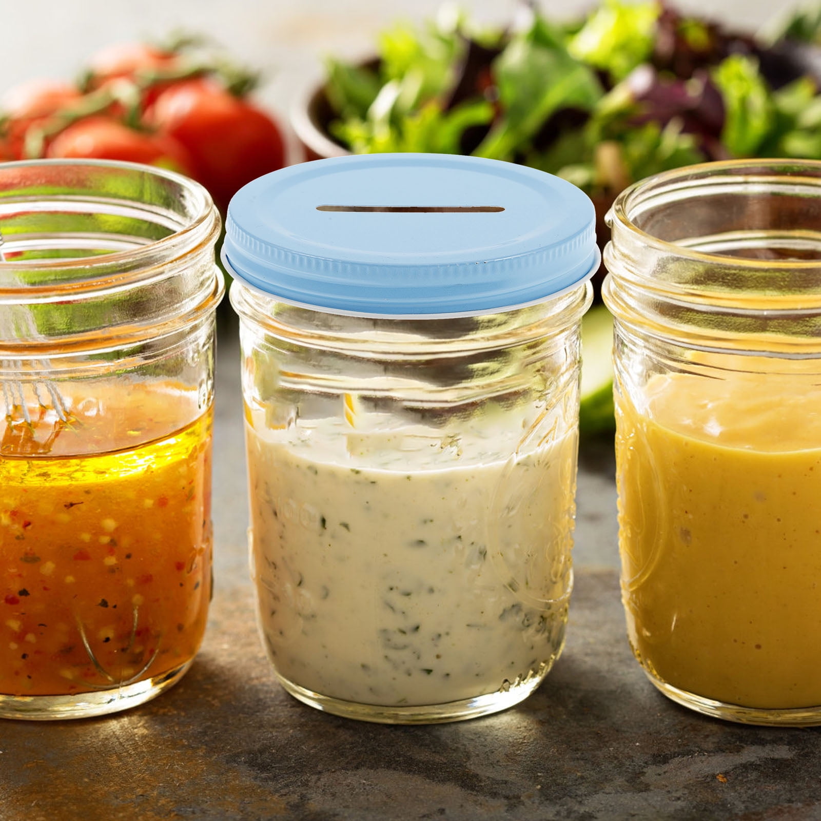 IDEANATEGRATE 20Pcs Sky-Blue Sealing Covers for Mason Jars Preventing ...