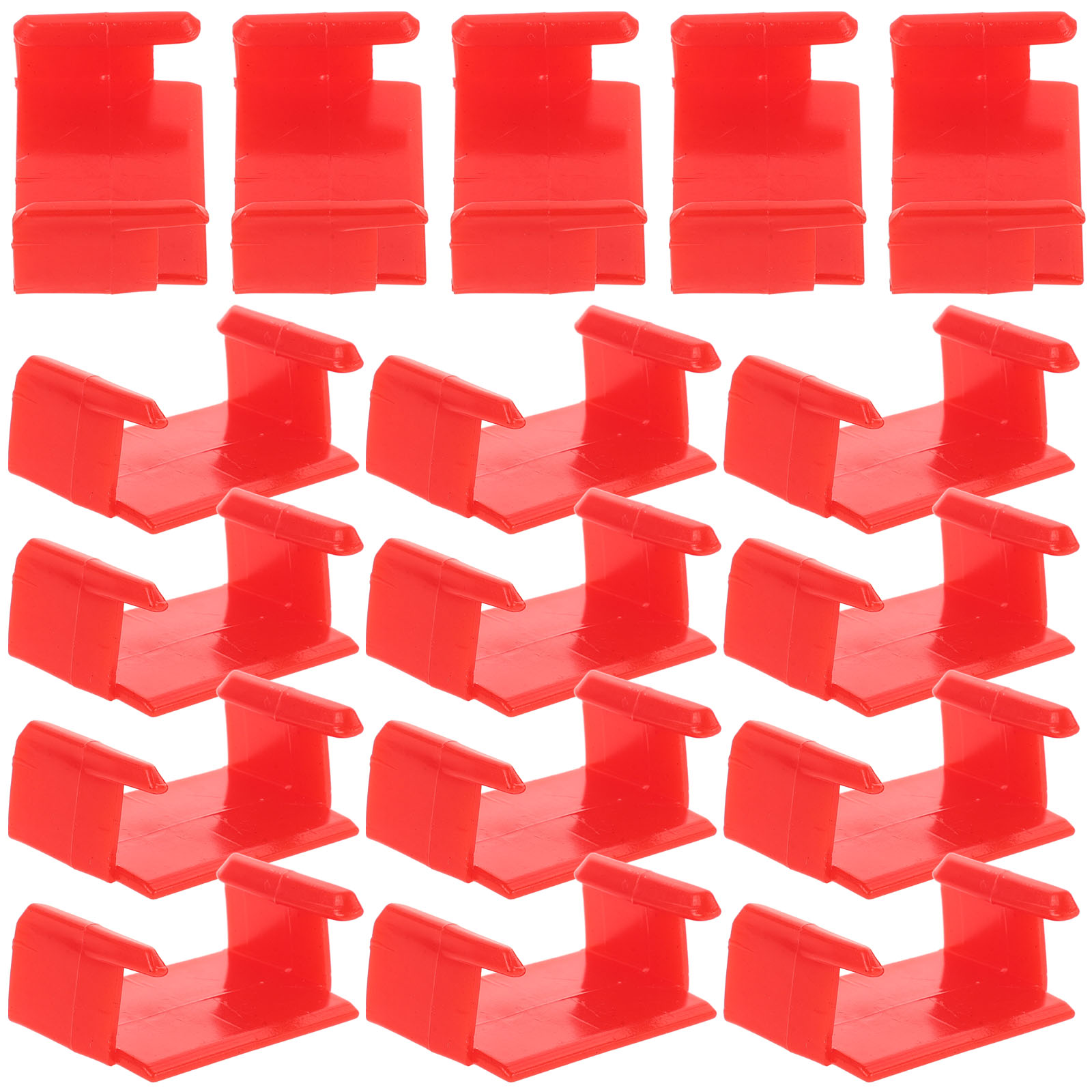 IDEANATEGRATE 20Pcs Train Railway Securing Clips Red Plastic for Train ...
