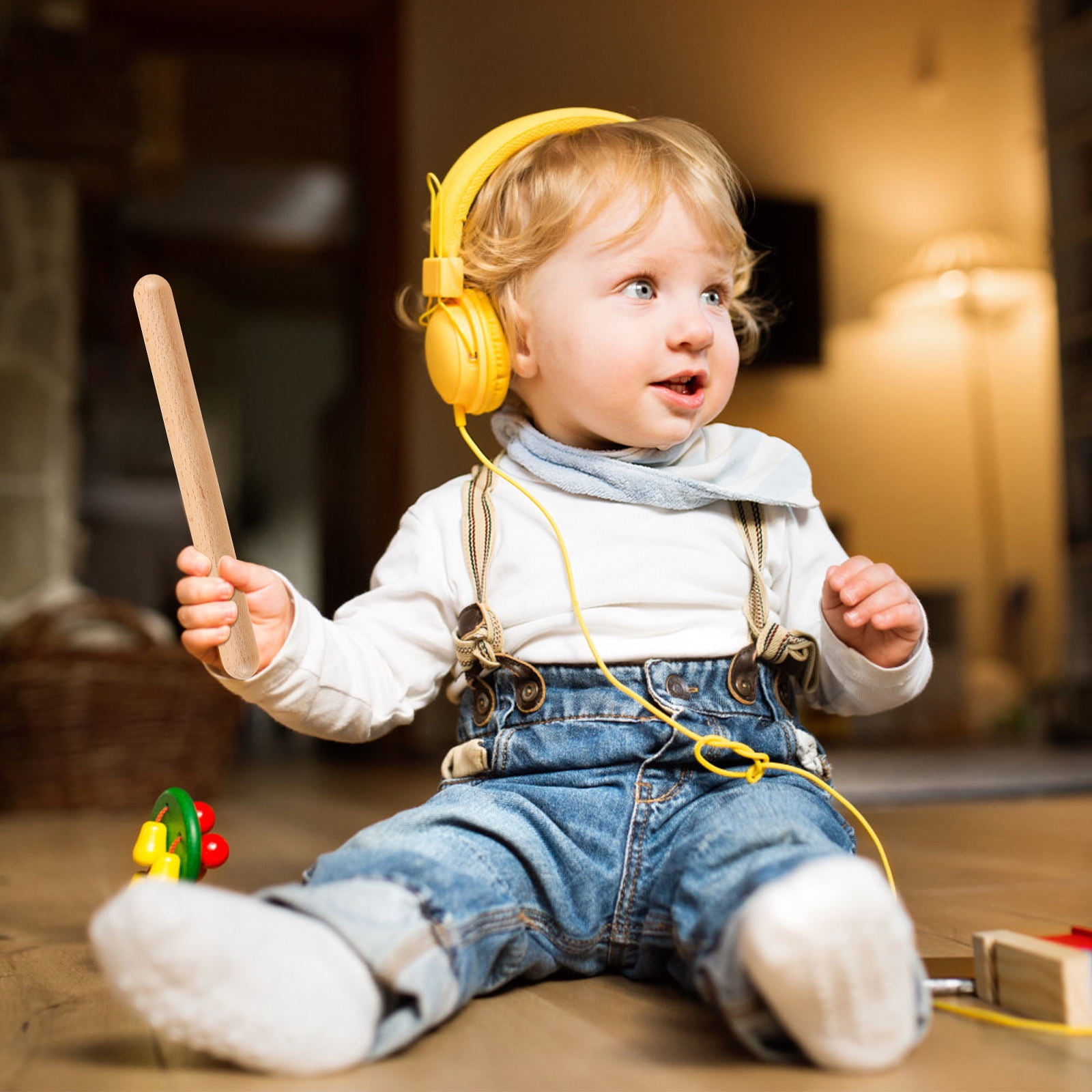 IDEANATEGRATE 20Set Children Musical Instruments Rhythm Sticks Khaki ...