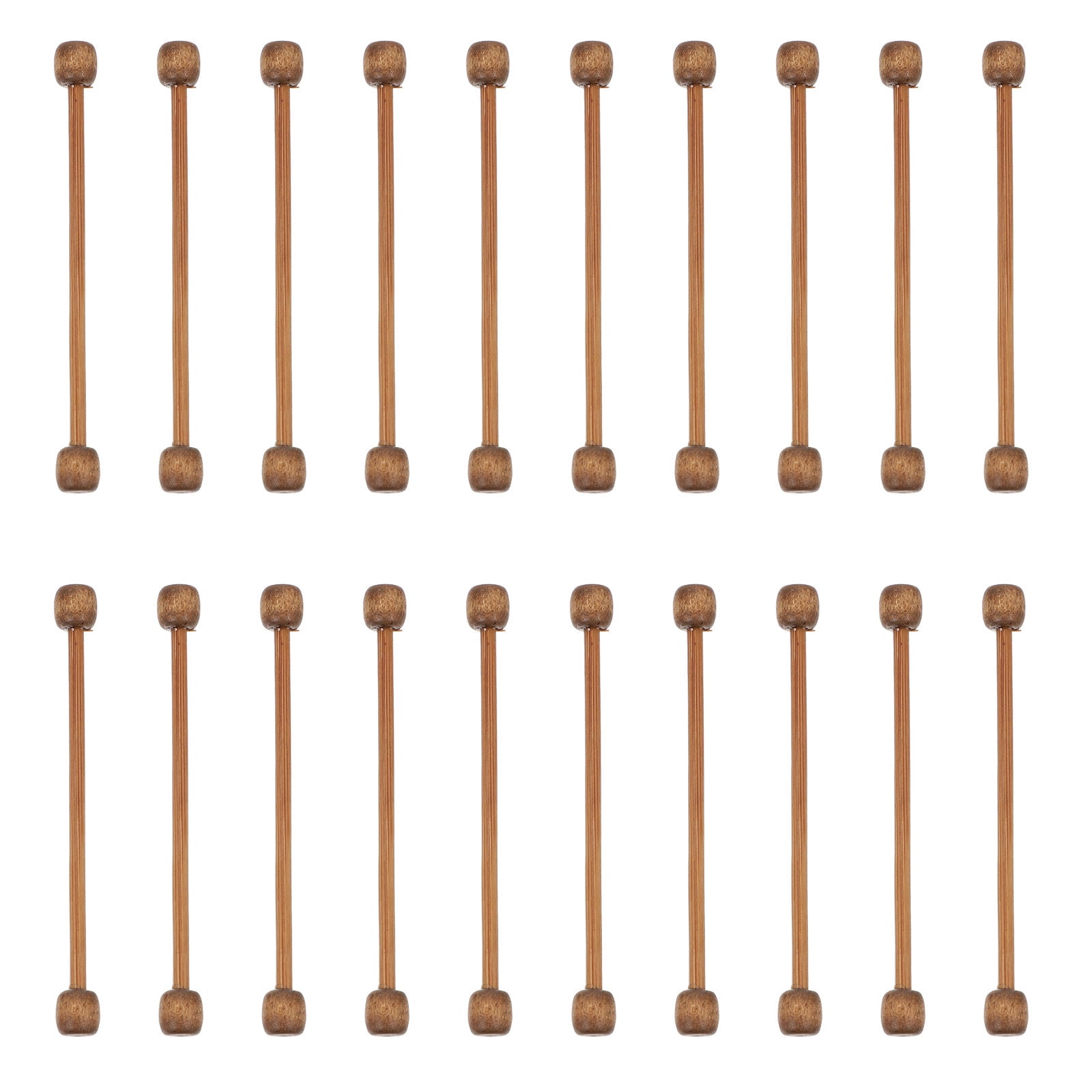 IDEANATEGRATE 20Set Hanger Rod Mini Tapestry Poles Brown Wood Round for ...