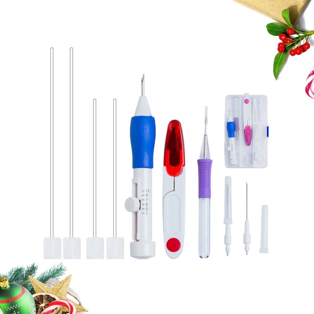 IDEANATEGRATE 21Set Embroidery Pen Punch Needle Kit Assorted Color For ...