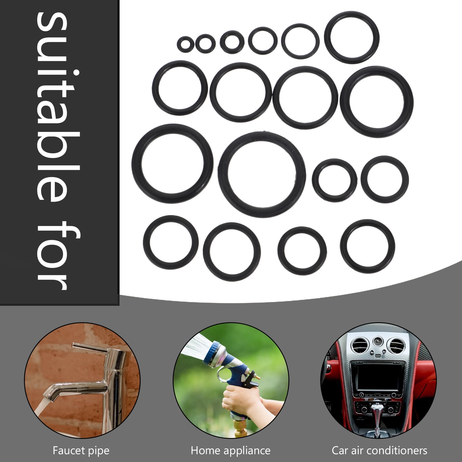 IDEANATEGRATE 279Set Silicone Seal Rings for Home Appliances Gaskets ...