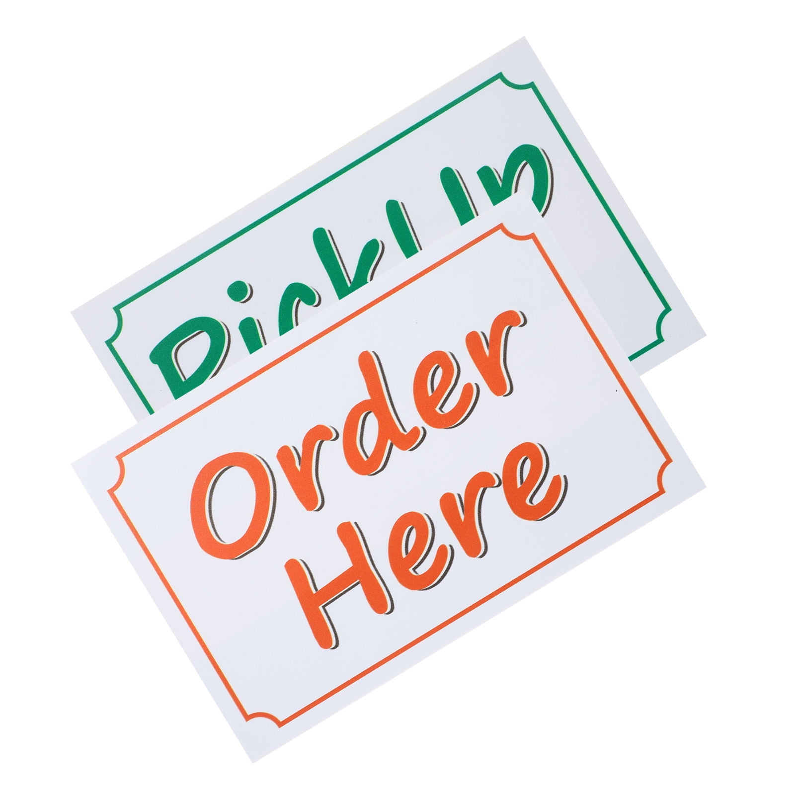 IDEANATEGRATE 2Pack Decal Order Notification Sign Here Tabs PVC ...