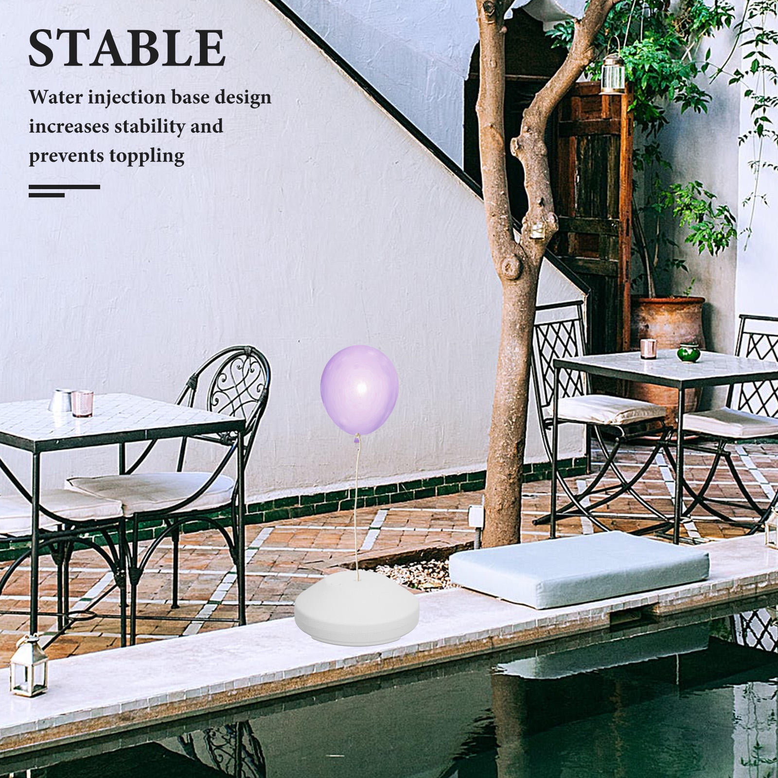 IDEANATEGRATE 2Pcs Balloon Column Stand Water Filled Base for Stability ...