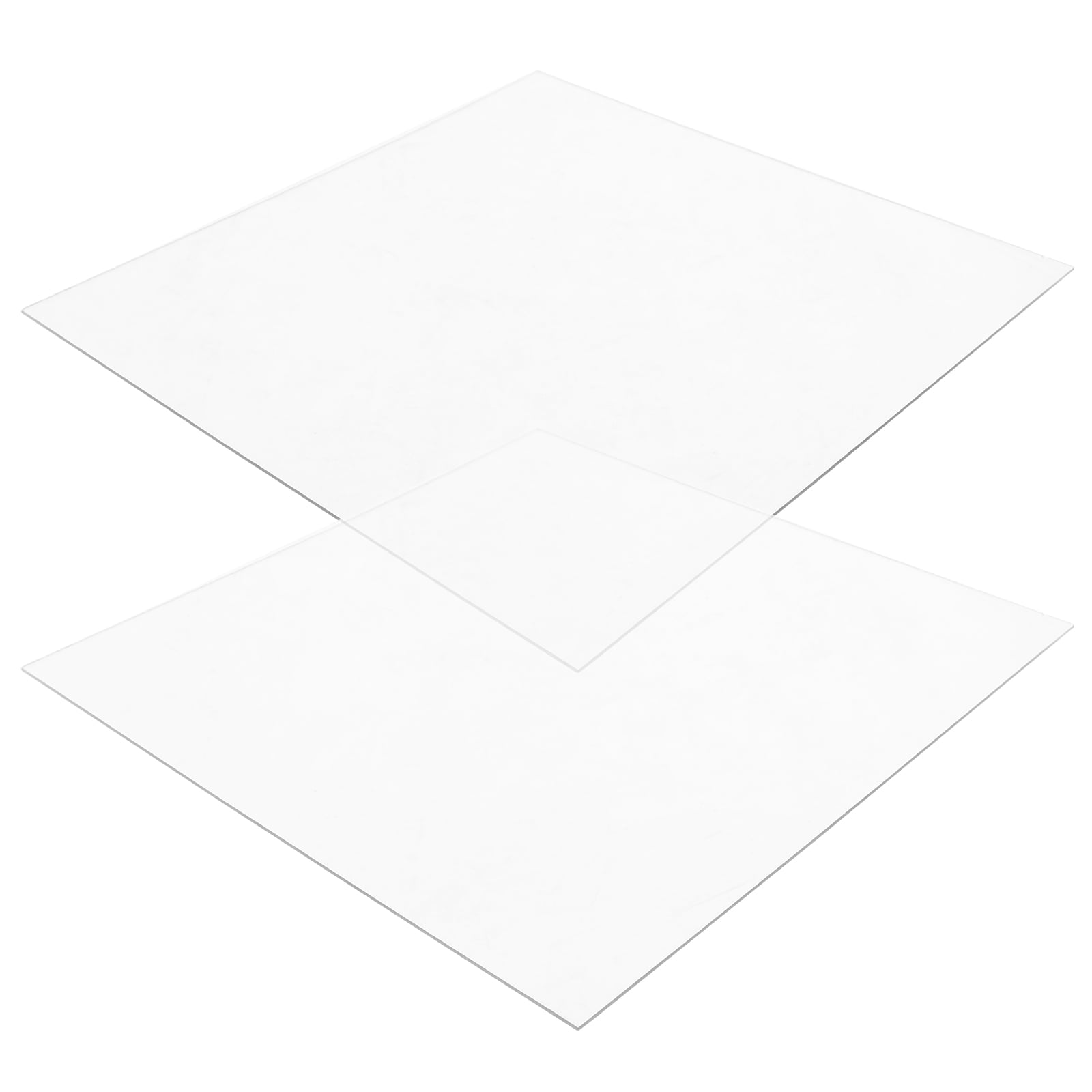 IDEANATEGRATE 2Pcs Clear Sheets Acrylic Sheet Panels Square For Diy ...