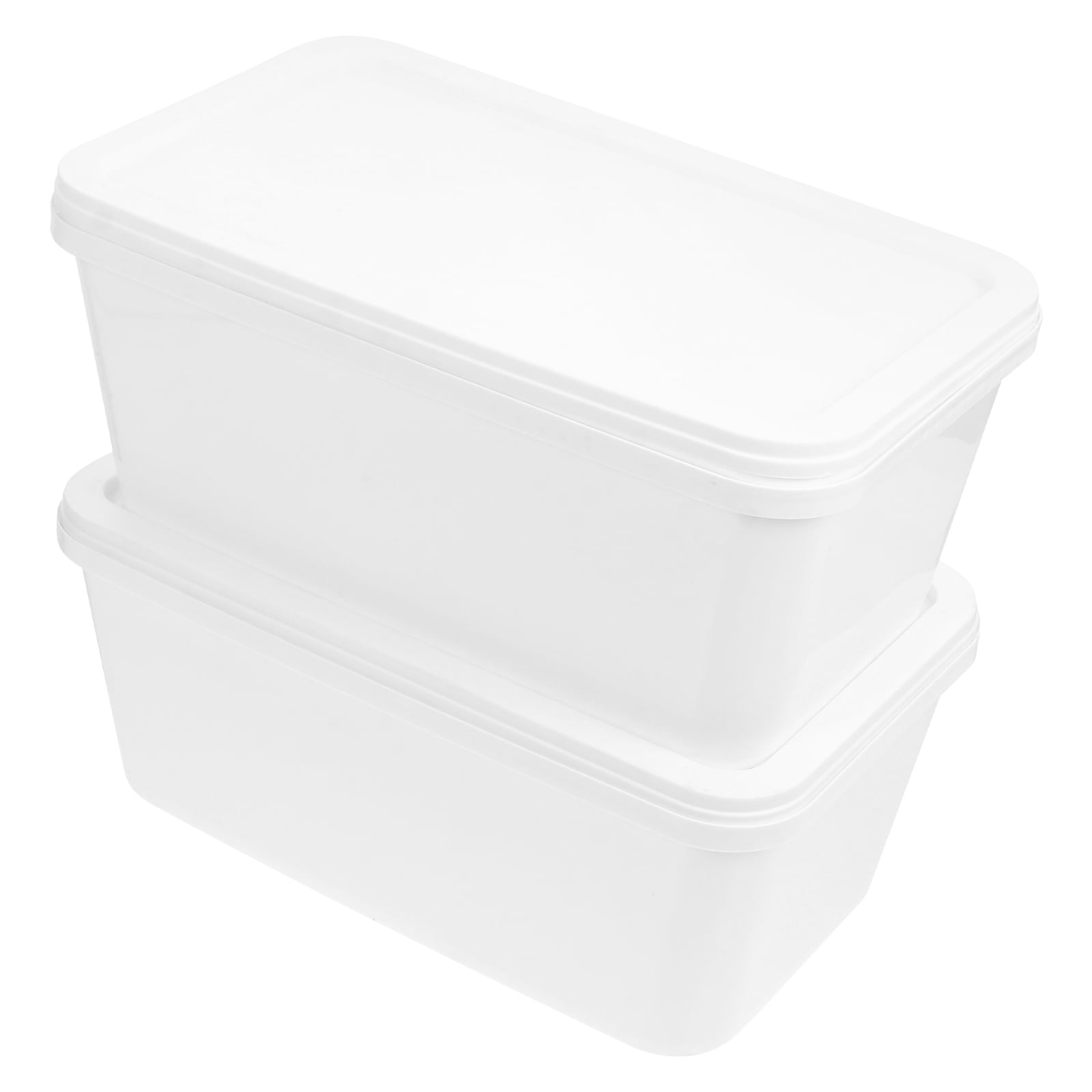IDEANATEGRATE 2Pcs Ice Cream Storage Tub 3 Litres Freezer Boxes For ...