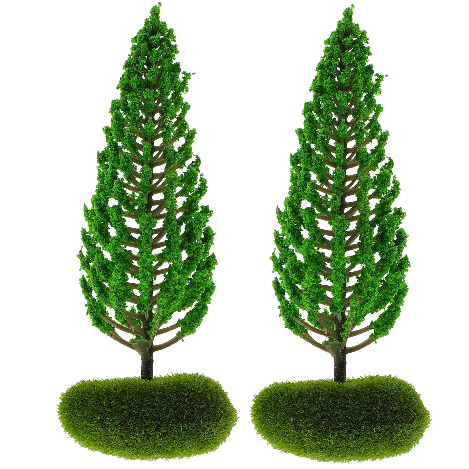 IDEANATEGRATE 2Pcs Miniature Trees in Green Color for Model Making Fake ...