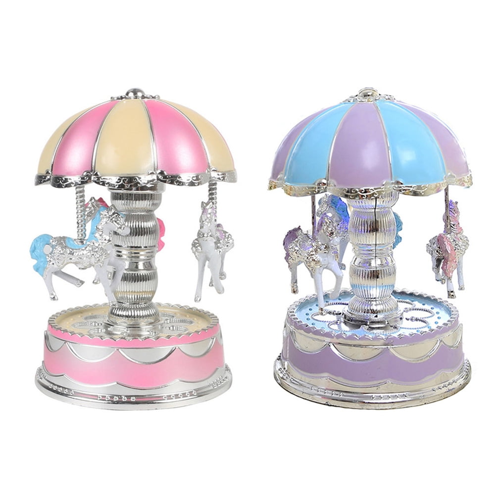 IDEANATEGRATE 2Pcs Musical Carousel for Girls Carousel Music Box ...