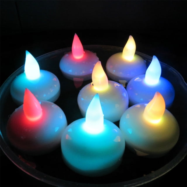 IDEANATEGRATE 2Pcs Waterproof Floating Candles Led For Romantic Water ...