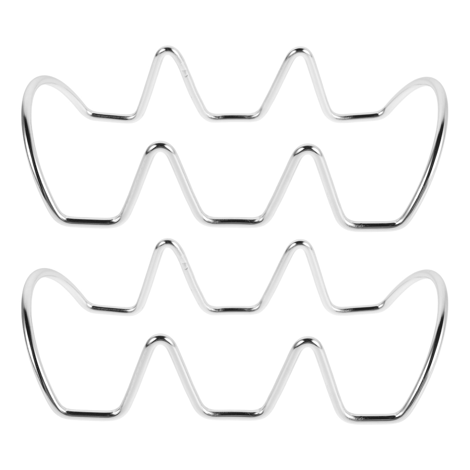 IDEANATEGRATE 2Set Tabletop Stackable Wine Rack Silver Rectangular ...