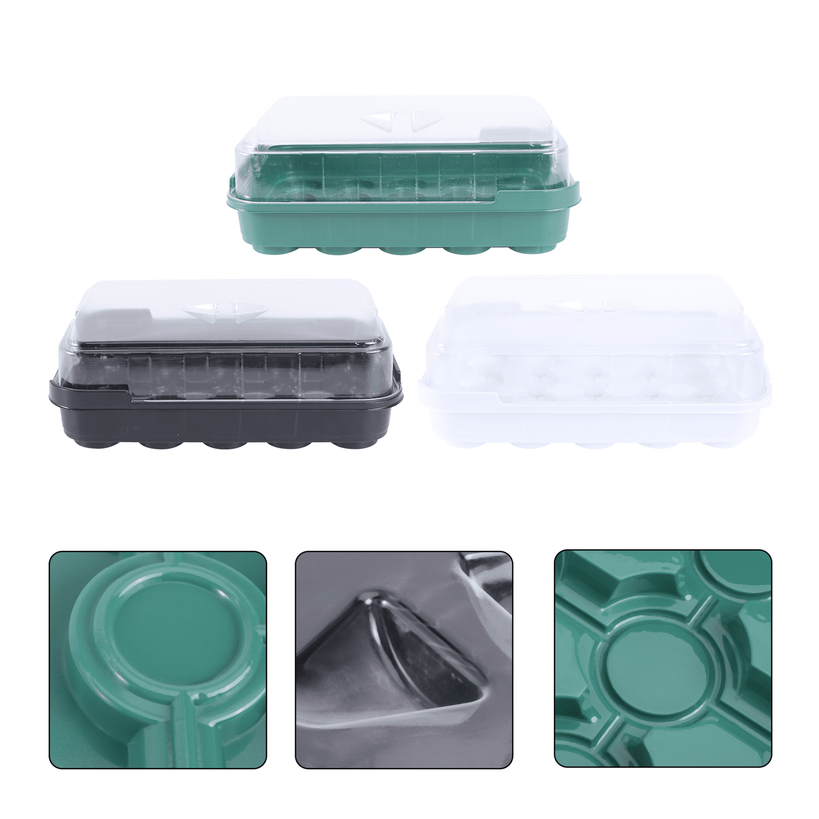 IDEANATEGRATE 3 Sets Plastic Rectangular Plant Germination Boxes for ...