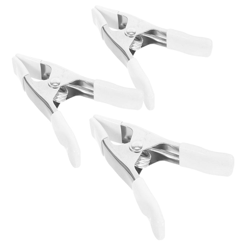 IDEANATEGRATE 3Pcs Nonslip Coating A-Shape Iron Spring Clamp for ...