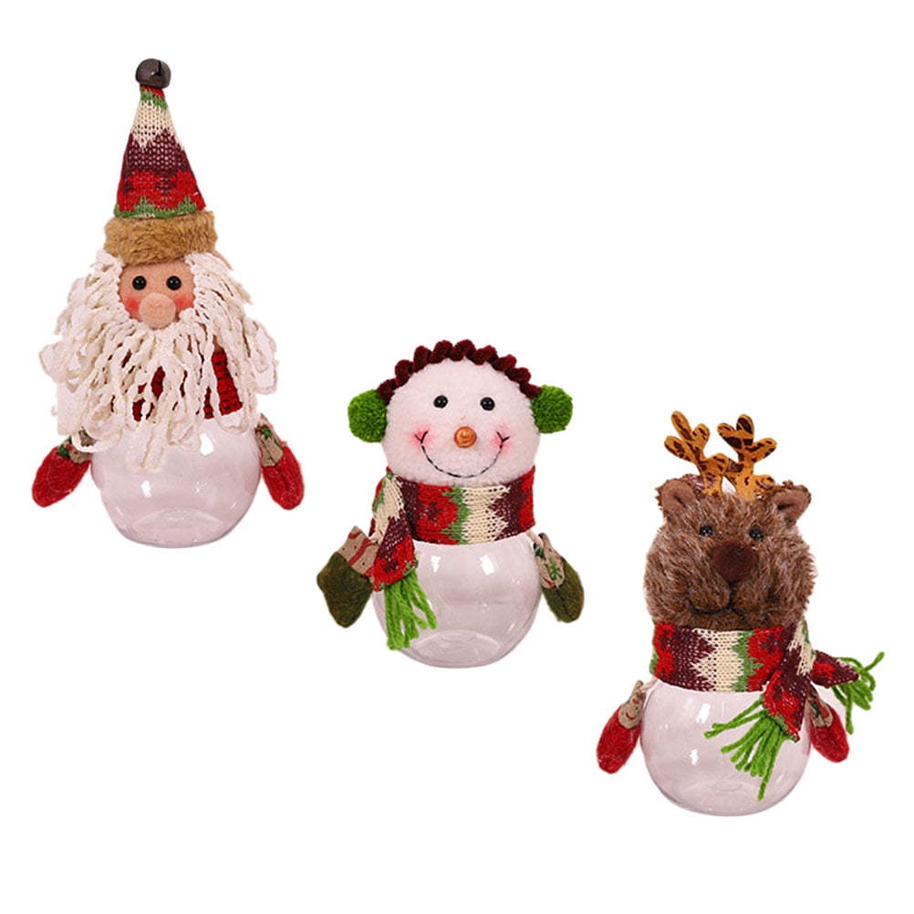 IDEANATEGRATE Candy Jars Assorted Color Plastic 3Pcs 7.9X2.8X2.8In ...