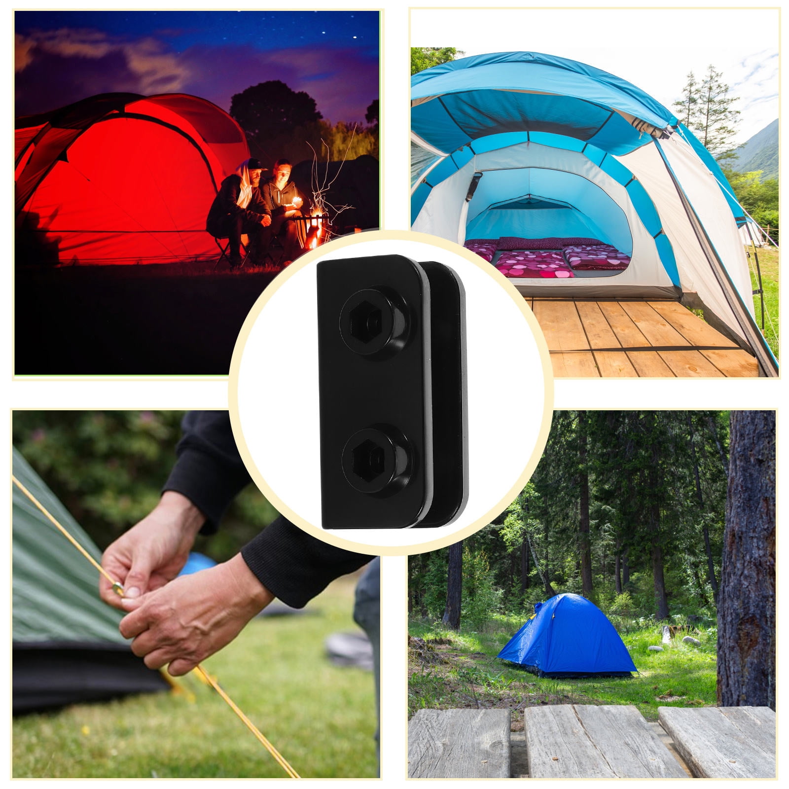 IDEANATEGRATE 4Pcs Black Plastic Tent Pole Repair Accessories for ...