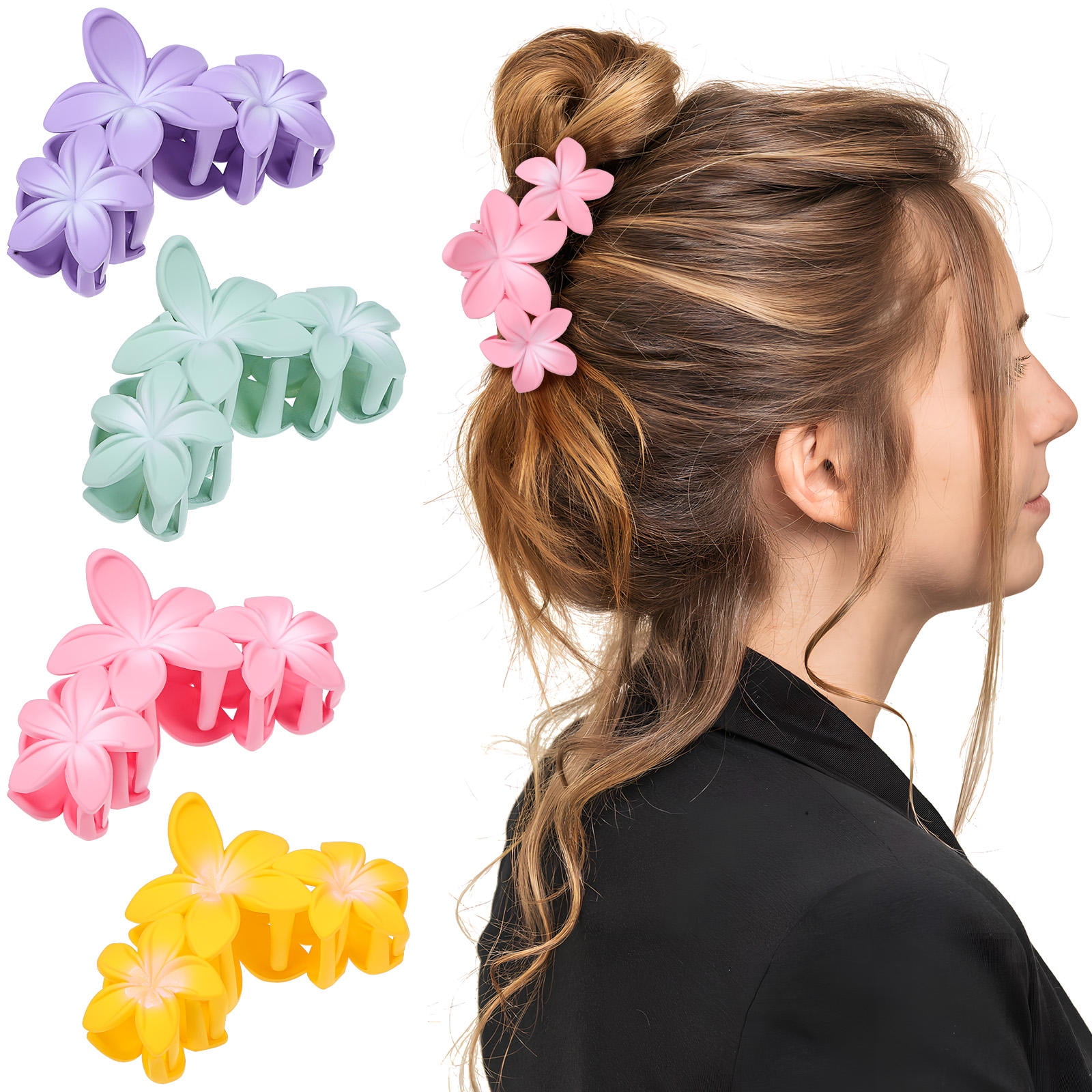 IDEANATEGRATE 4Pcs Flower Hair Clips Versatile Styling for Garden Party ...