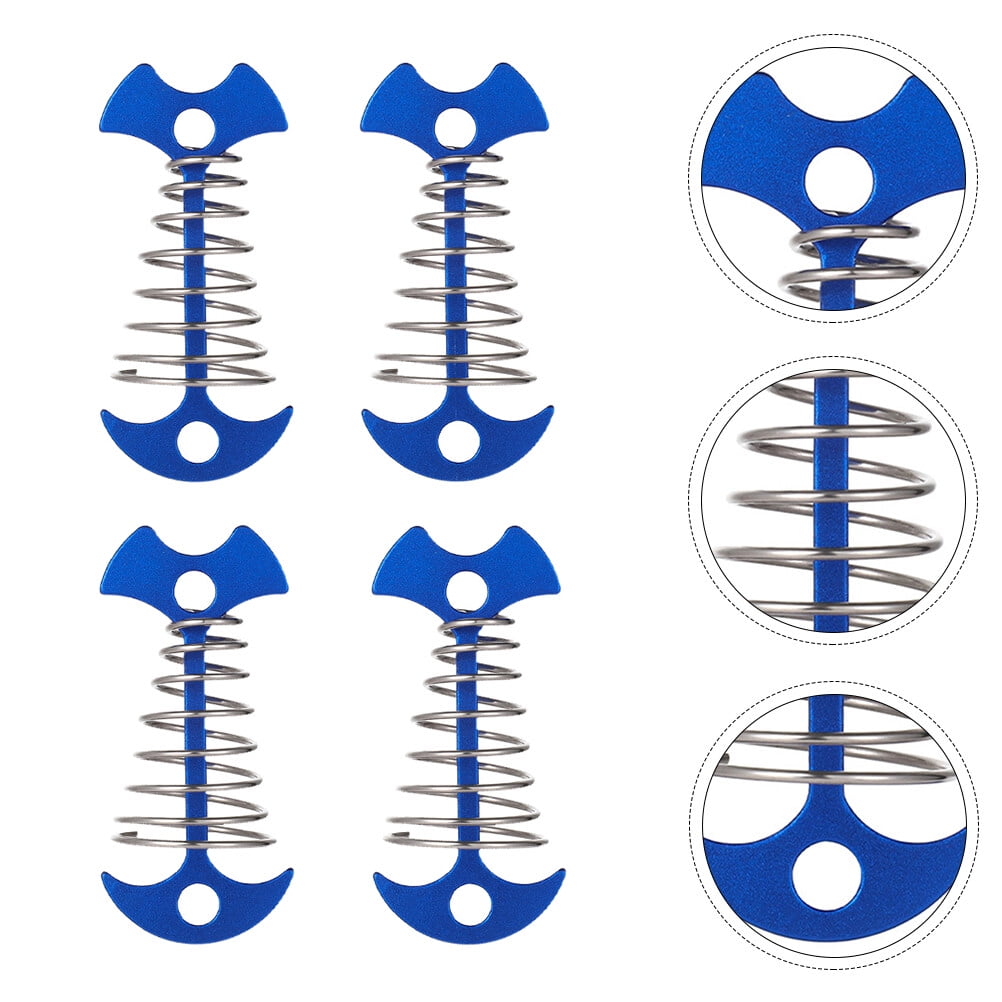 IDEANATEGRATE 4Pcs Heavy Duty Tent Pegs with Spring Retractable Design ...