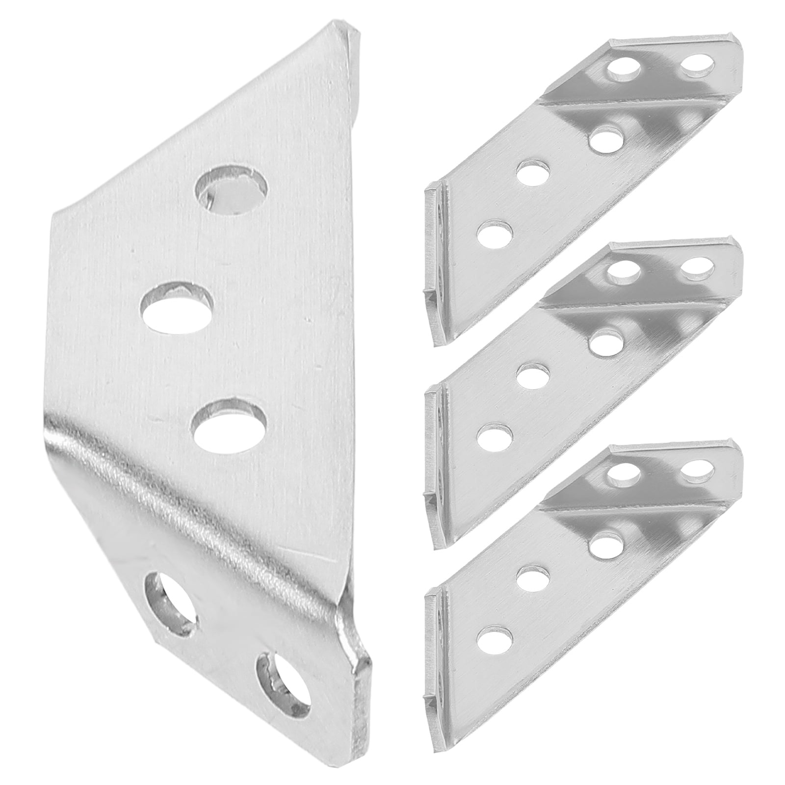 IDEANATEGRATE 4Pcs Silver Fixed Triangle Bracket for Construction and ...