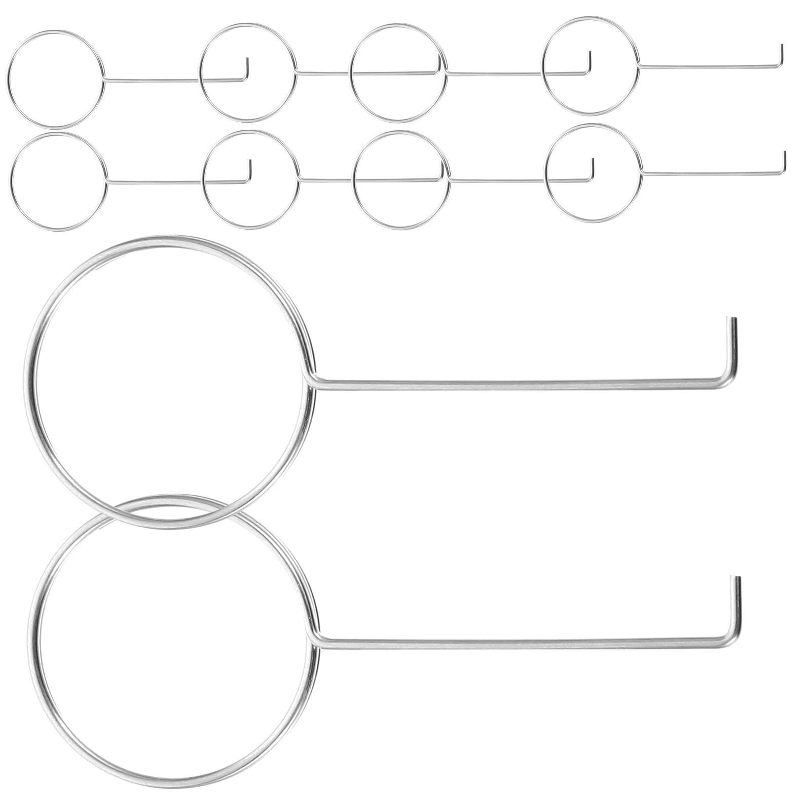 IDEANATEGRATE 50Pcs Drain Lift Hook Silver Stainless Steel for Bathroom ...