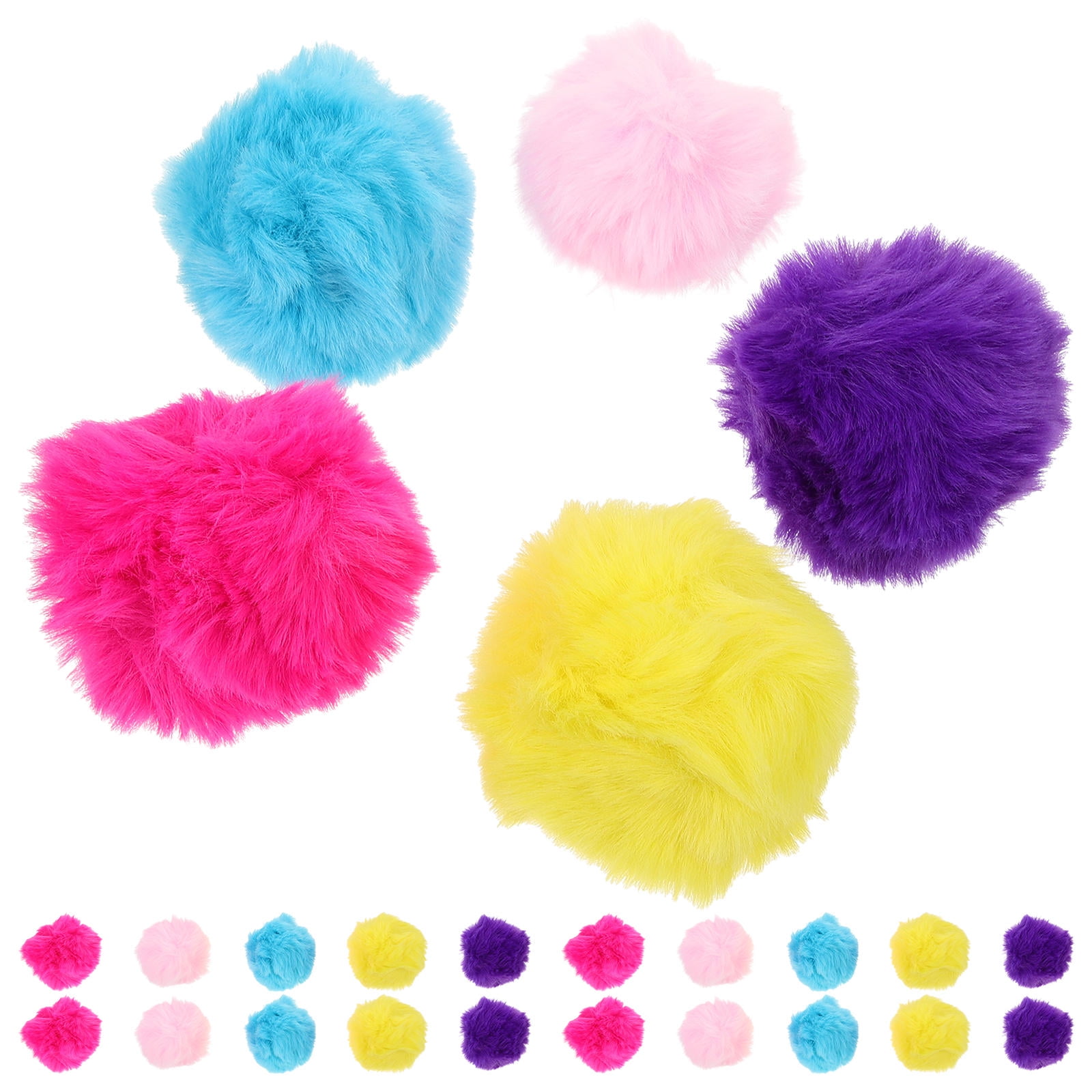 IDEANATEGRATE 50Pcs Plush Ball Clothing Ball Accessories Diy Projects ...