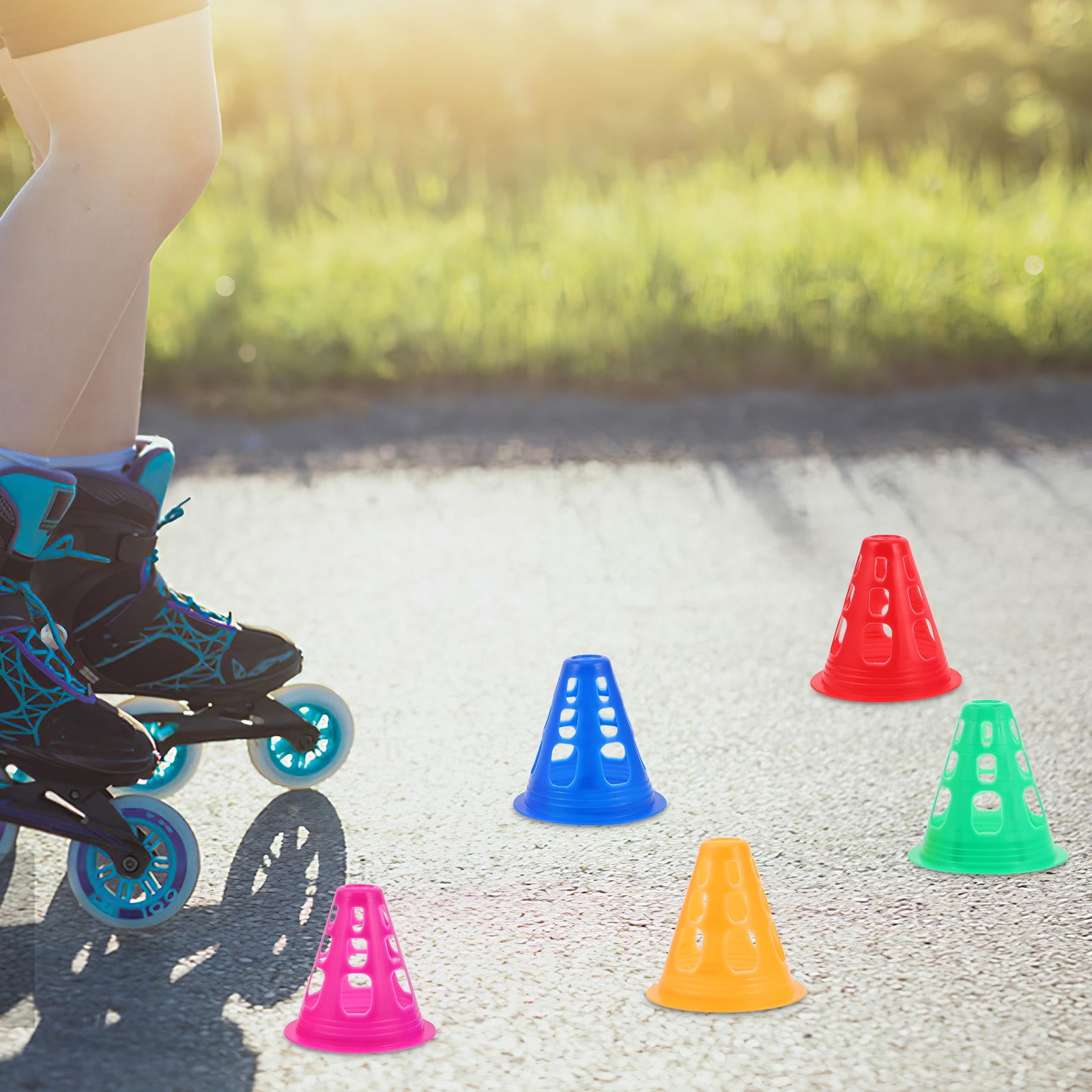 IDEANATEGRATE 50Pcs Sports Cones Cone Shape PVC 3.14X2.95X2.95in for ...