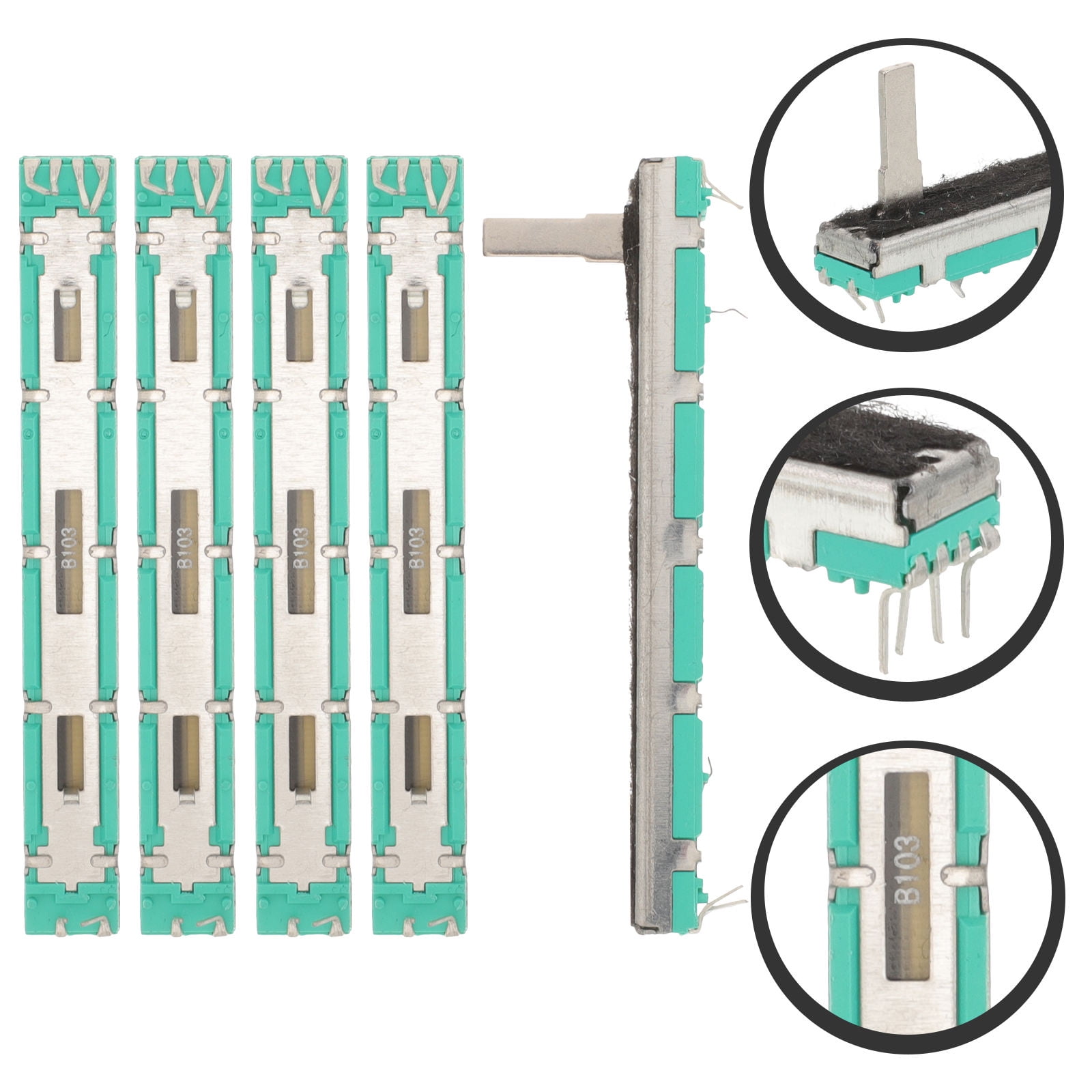 IDEANATEGRATE 5Pcs Linear Slide Potentiometer with Stereo Sound Quality ...