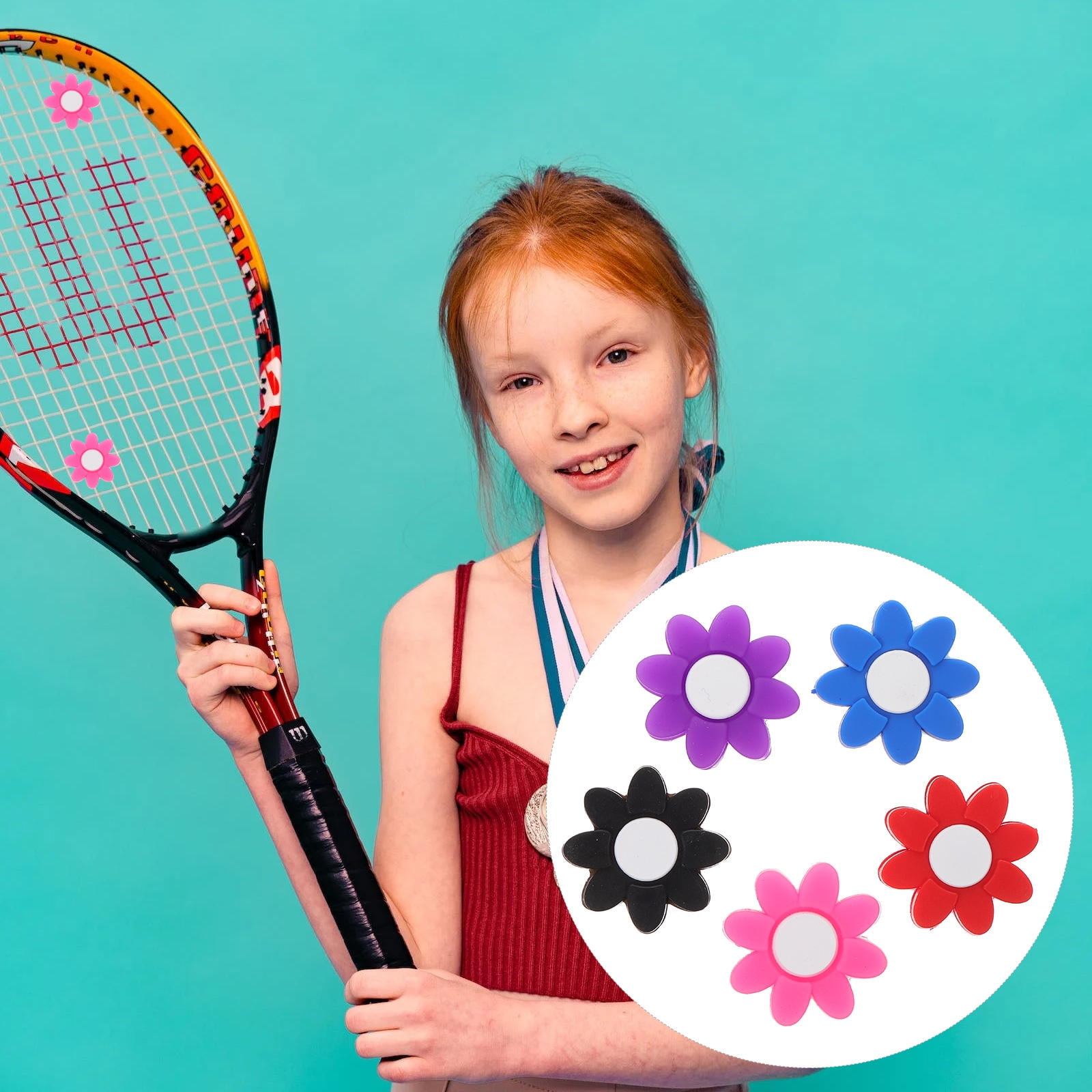 IDEANATEGRATE 5Pcs Tennis Racket Damper for Sports Enthusiasts in ...