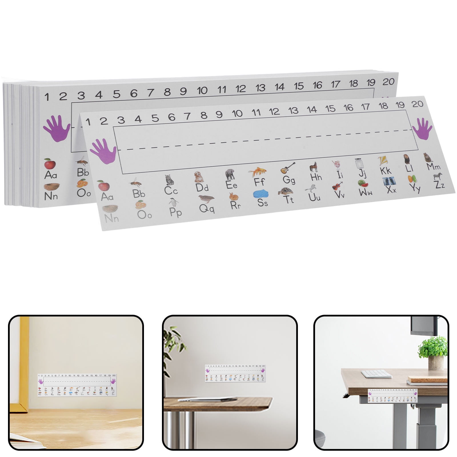 IDEANATEGRATE 60Pcs Coated Paper Desk Name Plates for Students ...