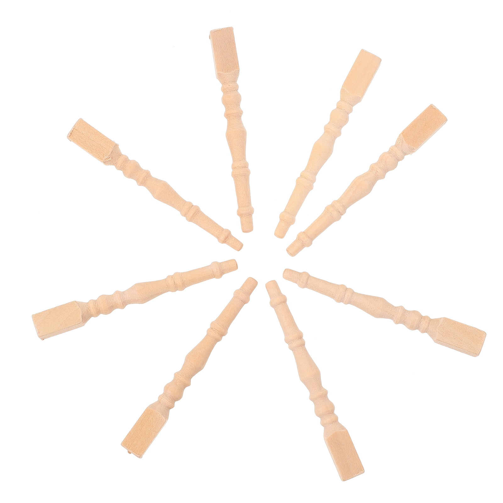 IDEANATEGRATE 6Pack Mini Table Legs Wood Color Suitable for Micro ...