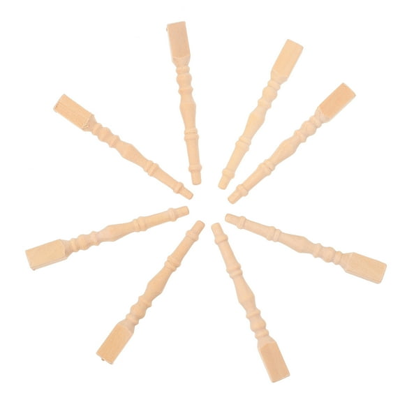 IDEANATEGRATE 6Pack Mini Table Legs Wood Color Suitable for Micro ...