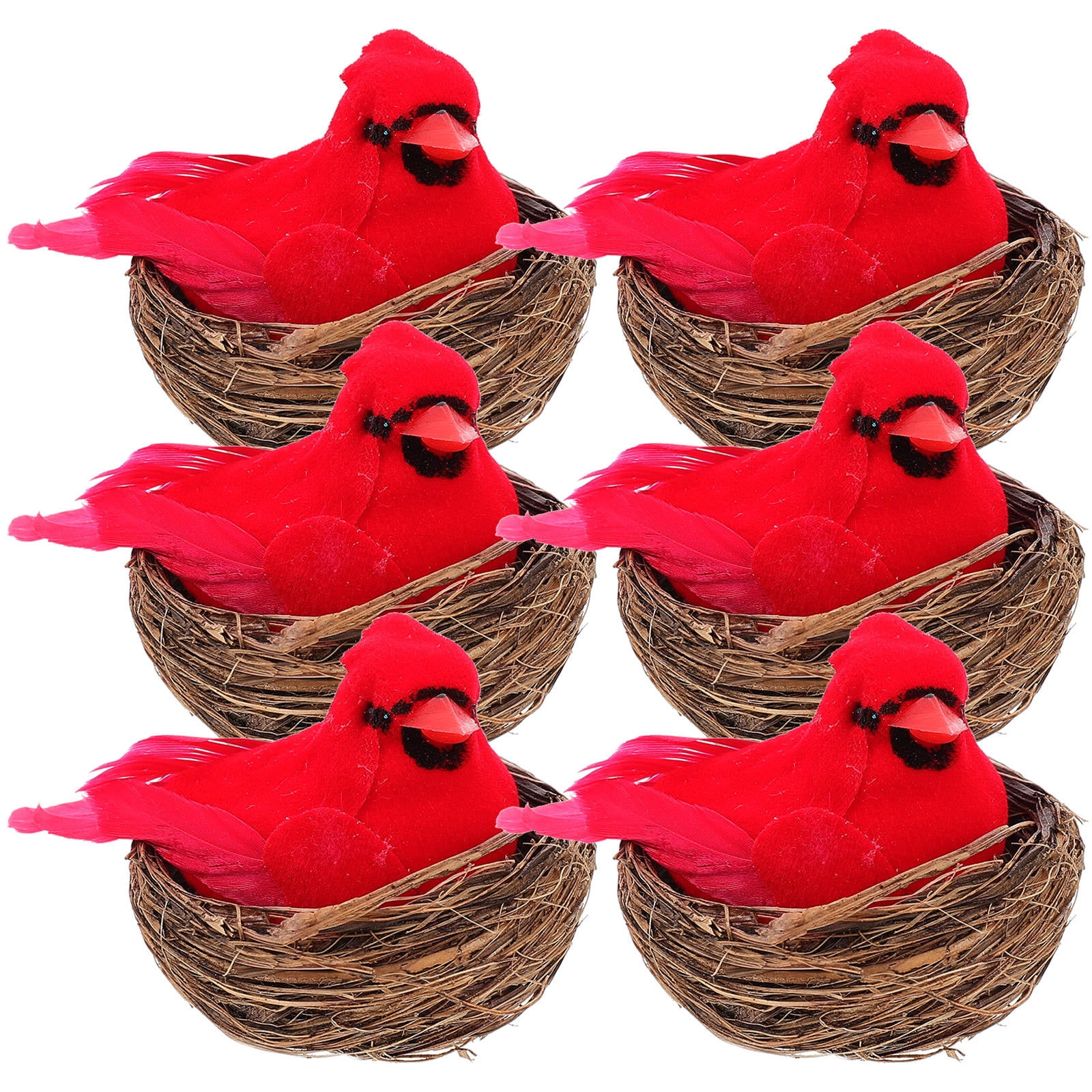 IDEANATEGRATE 6Pcs Artificial Birds Models Realistic for Christmas Home ...