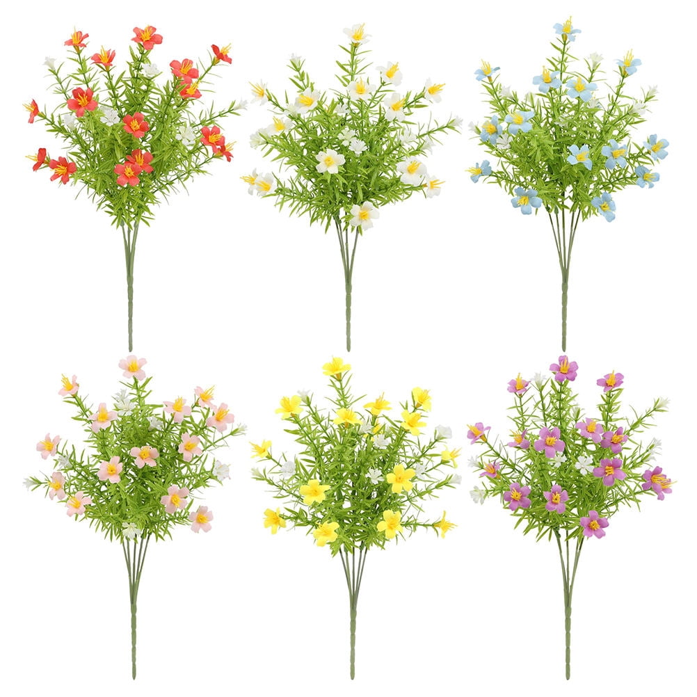 IDEANATEGRATE 6Pcs Artificial Flower Stems Daisy Branches Assorted ...