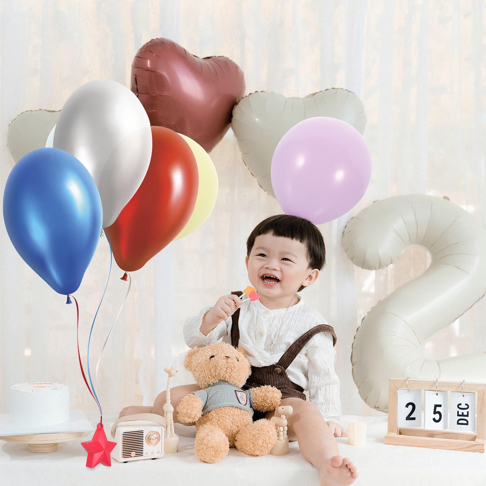 IDEANATEGRATE Rosy Balloon Weights Stabilizing Function 6Pcs 3.7X3.5X1 ...