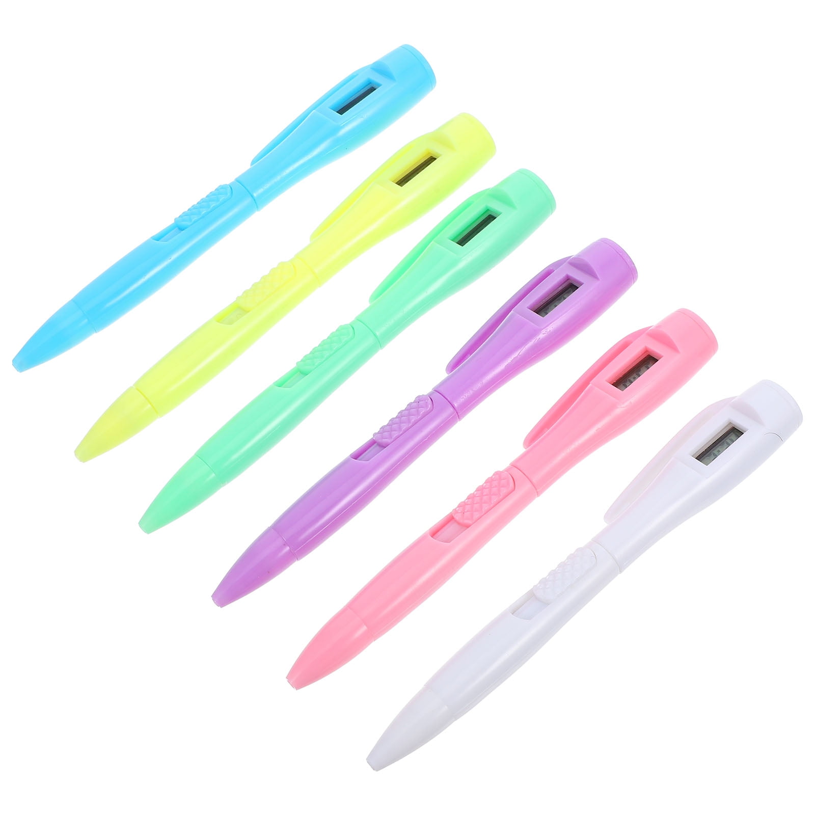 IDEANATEGRATE 6Pcs Cylindrical Ballpoint Pen Assorted Color Blue Ink ...