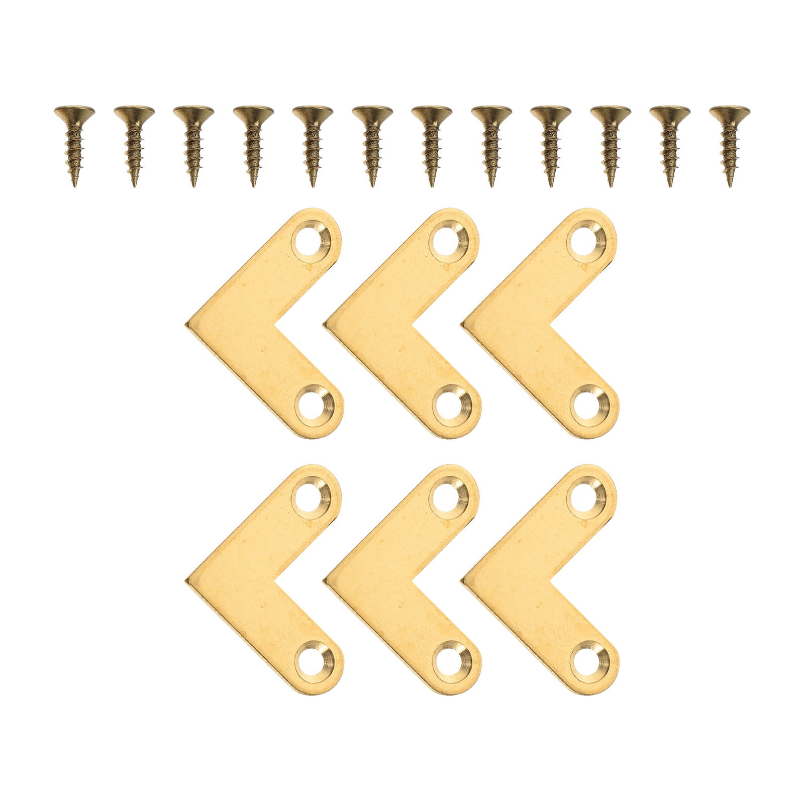 IDEANATEGRATE 6Pcs Golden Fixed Angle Brackets for Furniture Connection ...