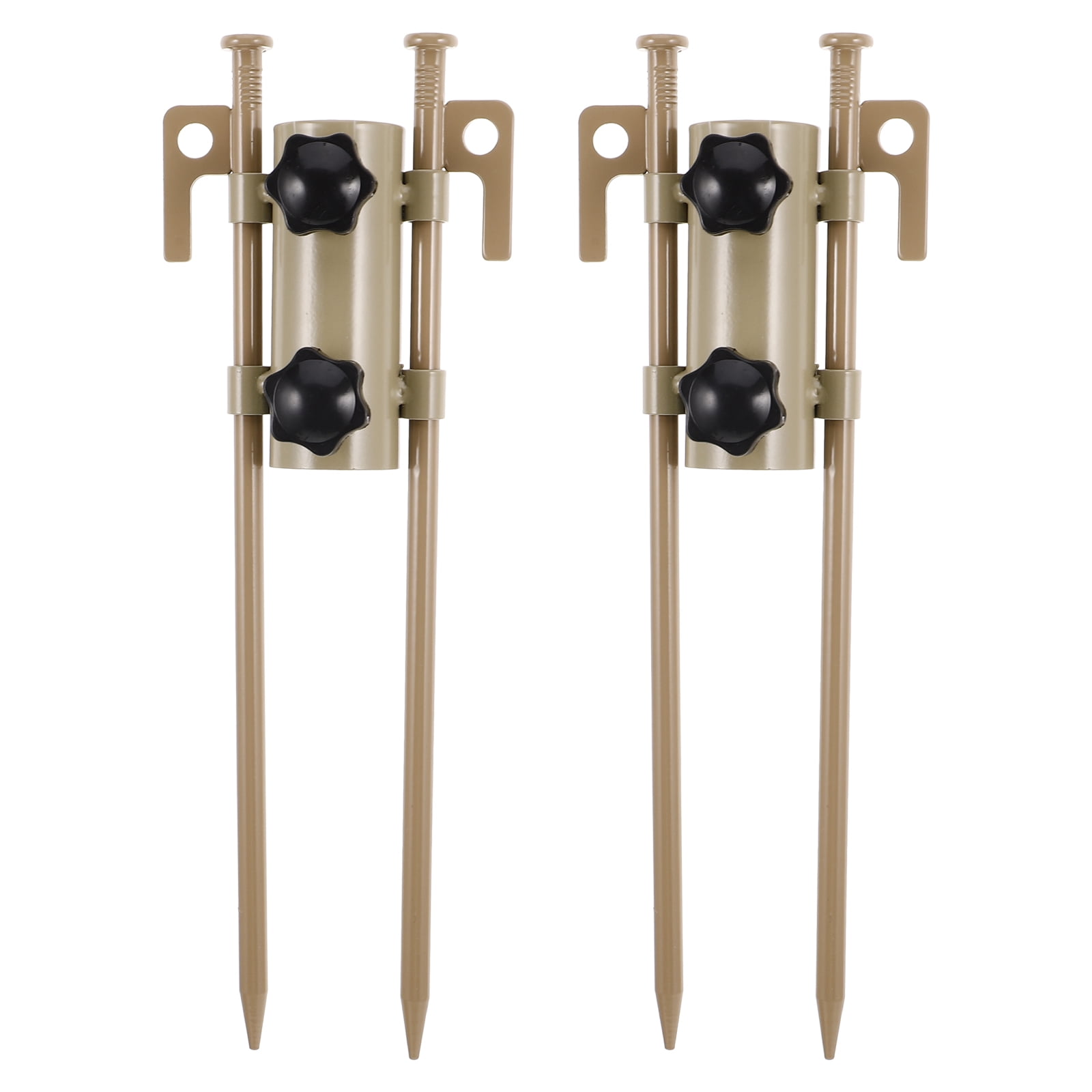 IDEANATEGRATE 6Pcs Khaki Steel And Aluminum Tarp Poles Stakes Enhanced ...