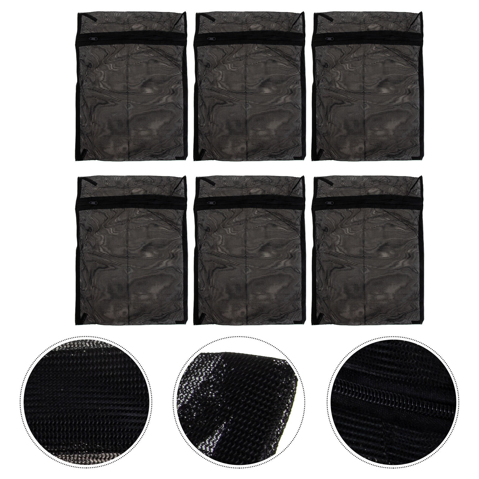 IDEANATEGRATE 6Pcs Laundry Mesh Wash Bags Black for General Users in ...