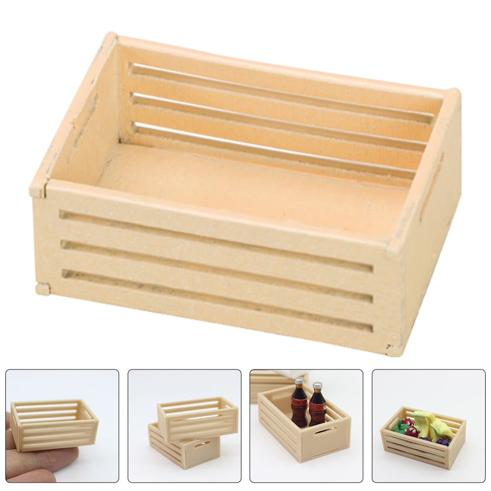 IDEANATEGRATE 6Pcs Mini Storage Basket Khaki for Miniature Items and ...