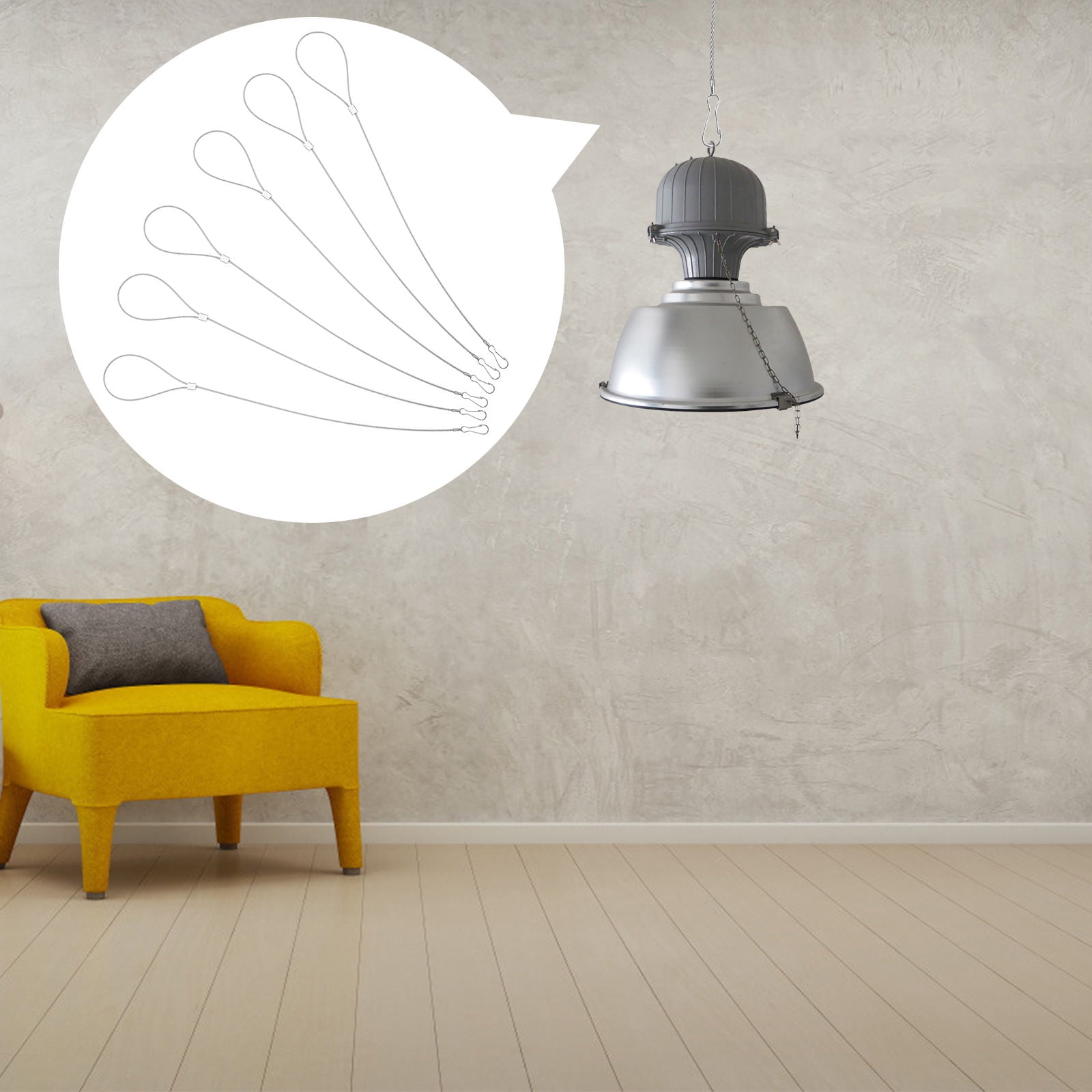 IDEANATEGRATE 6Pcs Silver Stainless Steel Gate Latch Cable Pull for ...