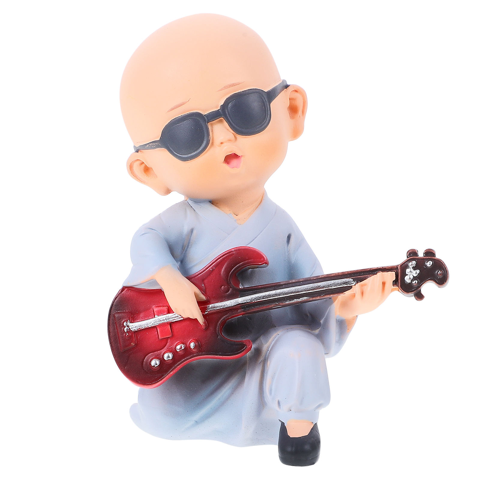 IDEANATEGRATE 6Pcs Small Sculpture Multi Color Monk Figurine for Car ...