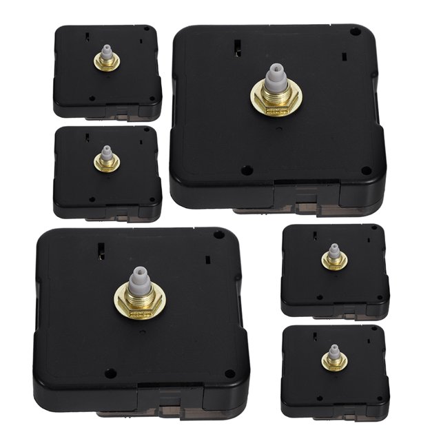 IDEANATEGRATE 6Set Black Quartz Clock Movement for Silent Wall Clocks ...
