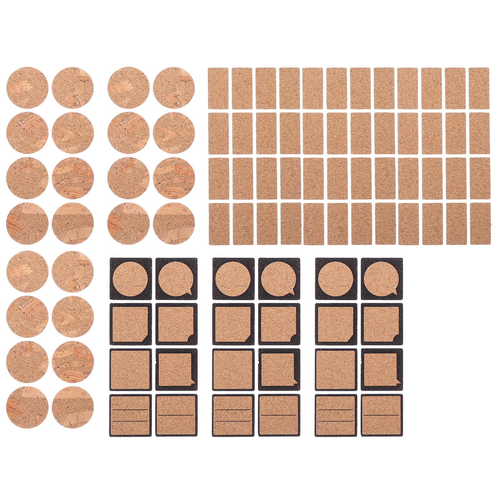 IDEANATEGRATE 96Pcs Daily Label Use Stickers for Name Tags Round Wooden ...