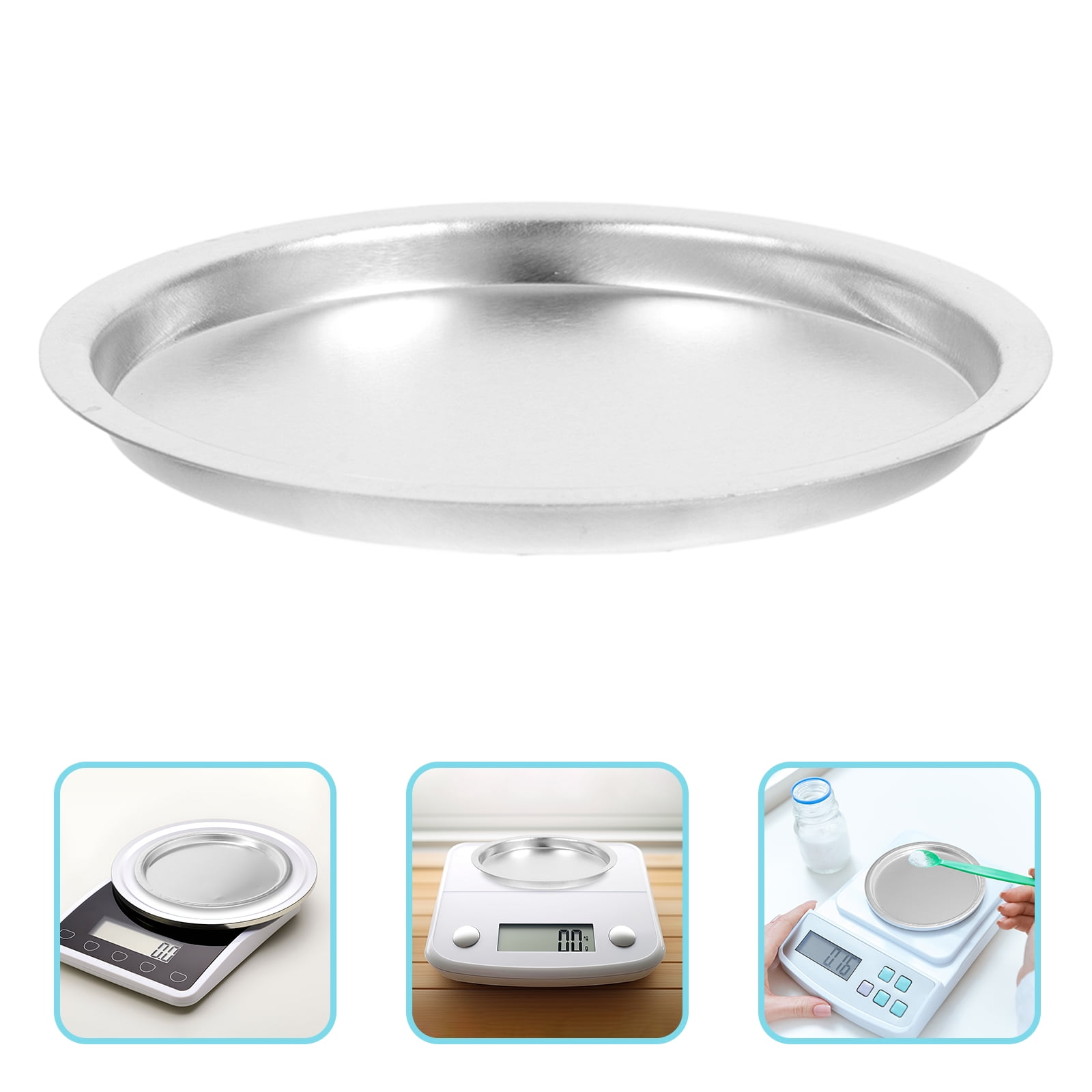 IDEANATEGRATE Aluminium Weighing Dishes 2Pcs For Digital Scale ...