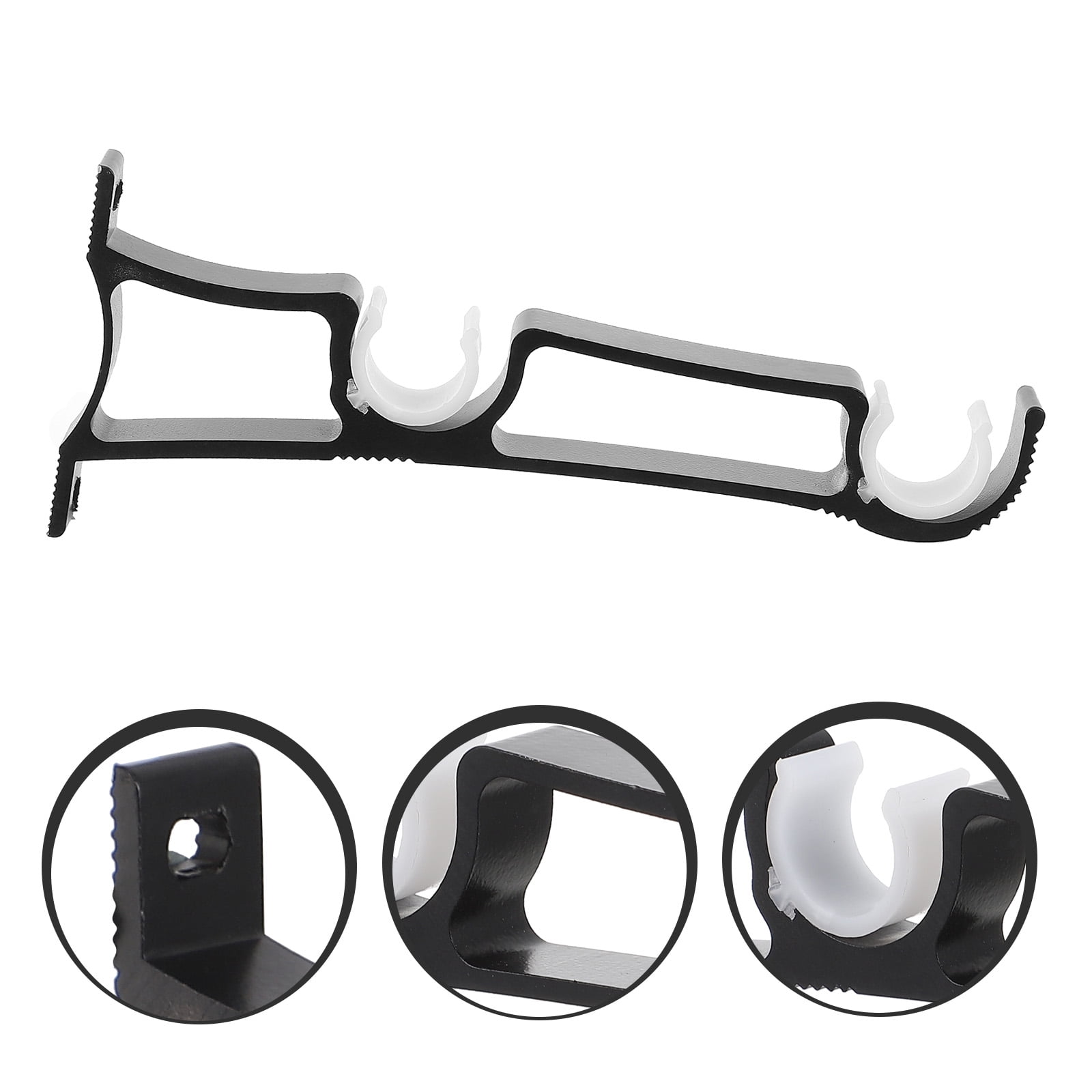 IDEANATEGRATE Aluminum Alloy Curtain Rod Bracket 1Set for Heavy Duty ...