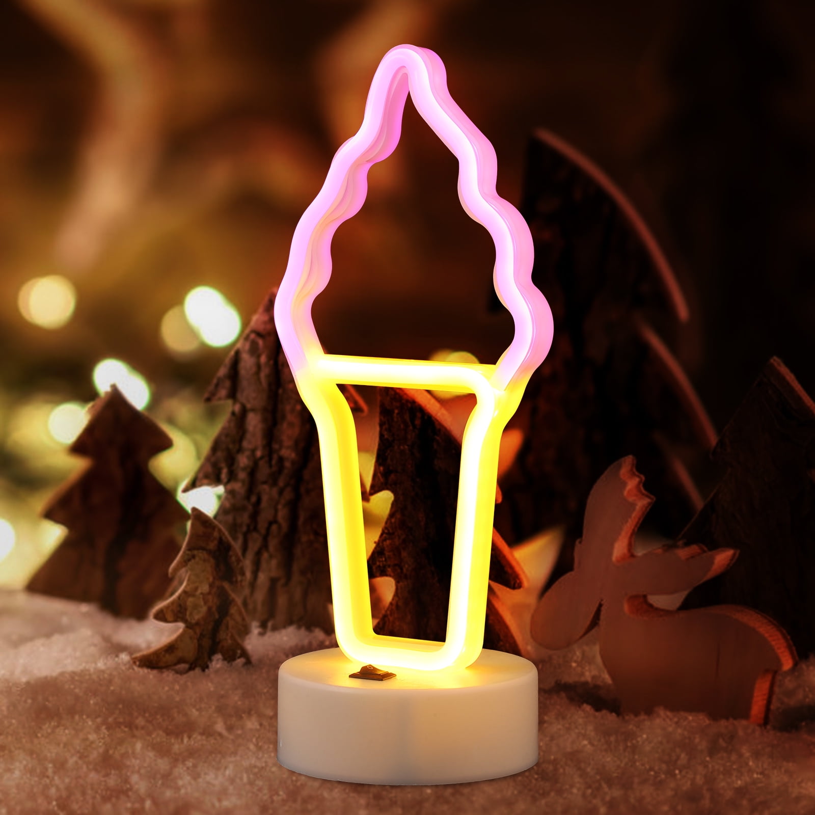 IDEANATEGRATE Battery Operated Neon Lights for Wall Cartoon Design ...