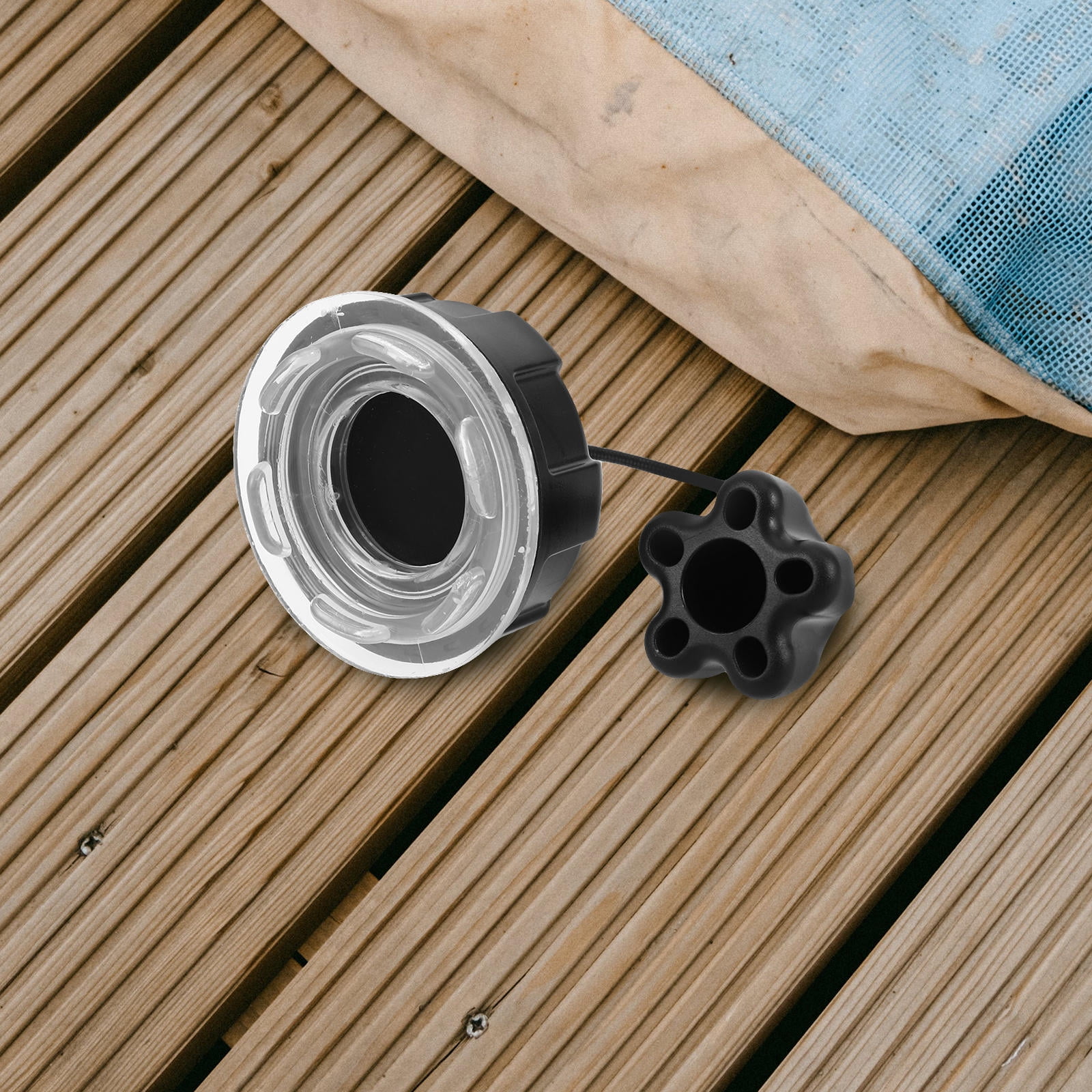 IDEANATEGRATE Black Round Plastic Scuba Valve Kit 1Set For Air Release ...