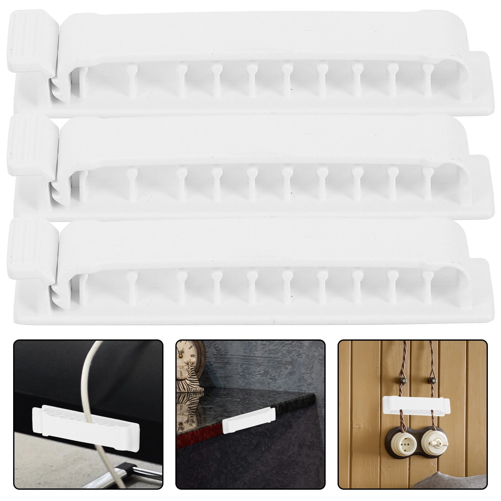 IDEANATEGRATE Cable Organizer Box with 10Pcs Self-Adhesive Design Wire ...