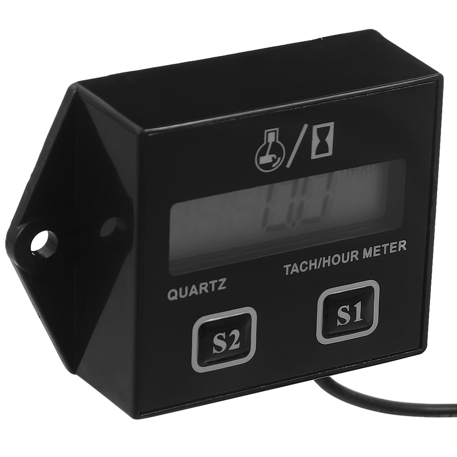 IDEANATEGRATE Car Tachometer Gauge Meter 1 Set Black ABS Electronic ...